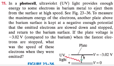 Solved In a photocell, ultraviolet (UV) ﻿light provides | Chegg.com