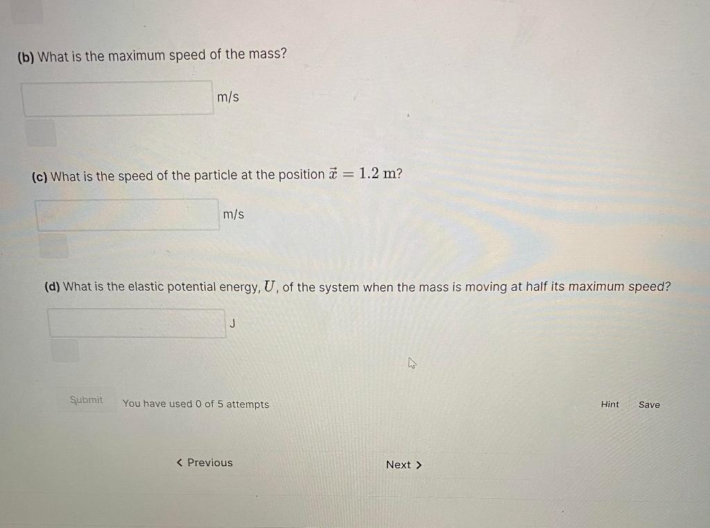 Solved amax= m/s2 (c) What is the total energy stored in the | Chegg.com