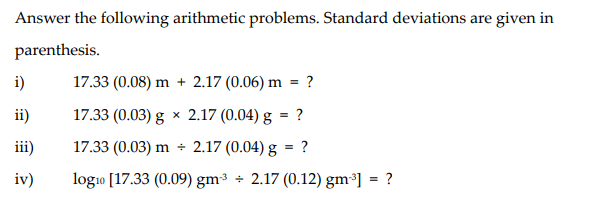 Solved Answer the following arithmetic problems. Standard | Chegg.com