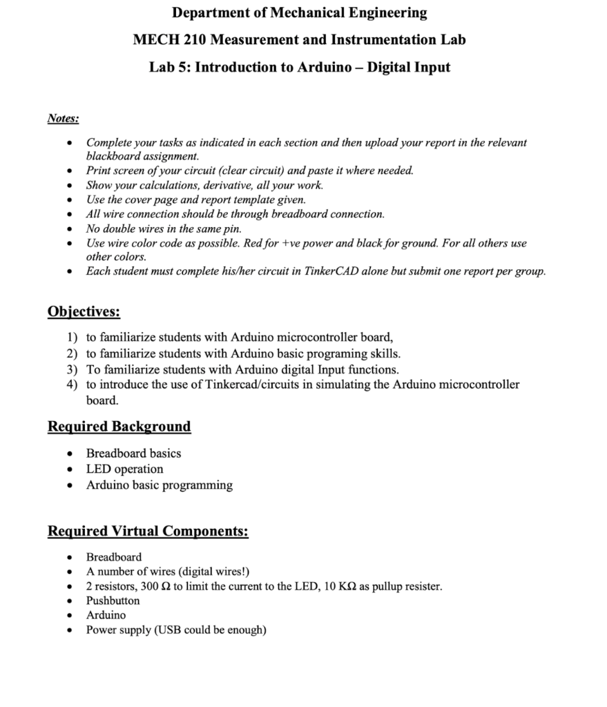 Solved Department of Mechanical Engineering MECH 210 | Chegg.com