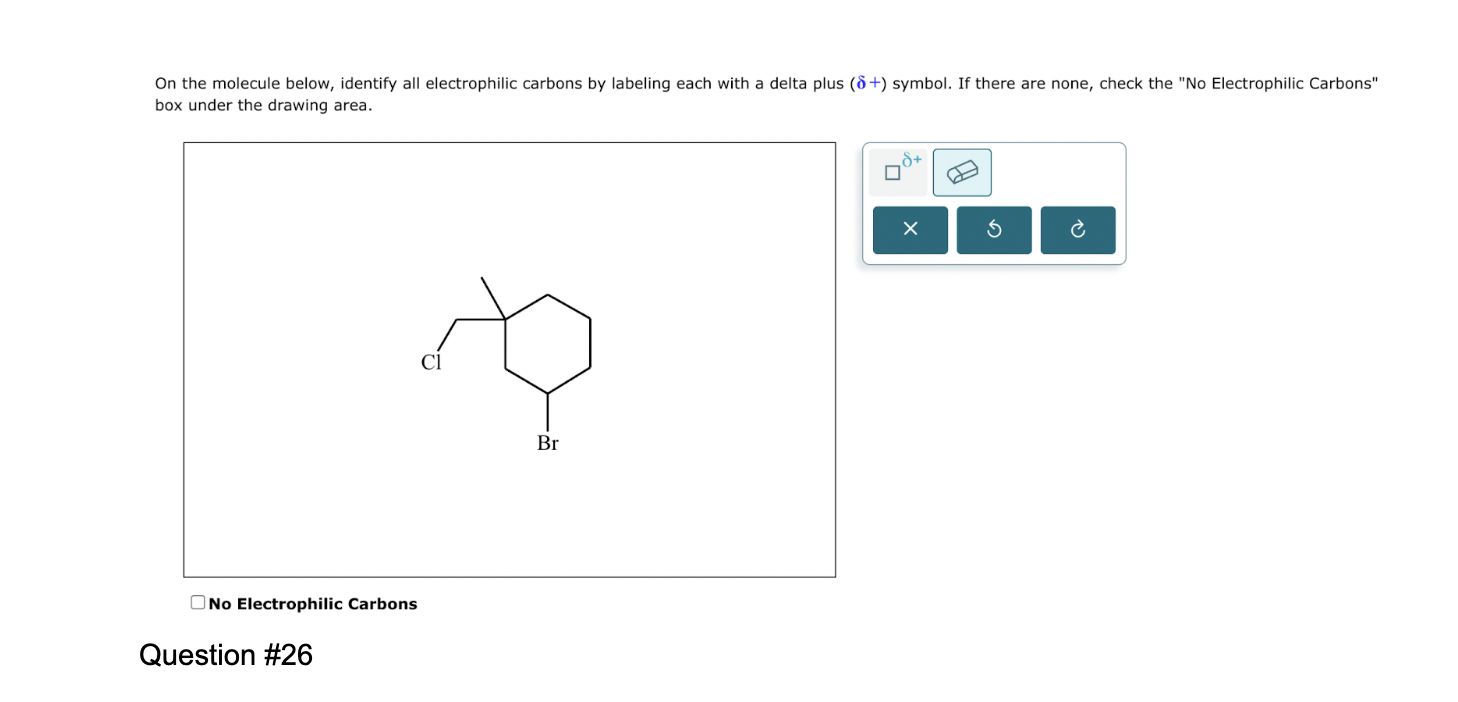 Solved Question #26: On the molecule below, identify all | Chegg.com