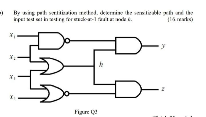 Solved 5) By using path sentitization method, determine the | Chegg.com