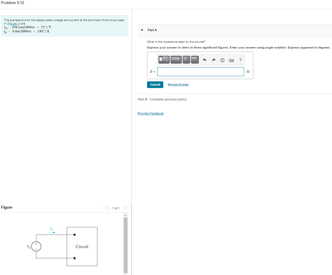 Solved Problem 9.12 The expressions for the steady-state | Chegg.com
