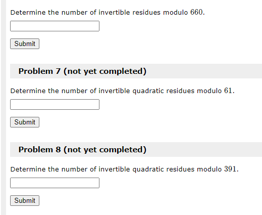 Solved Determine the number of invertible residues modulo | Chegg.com