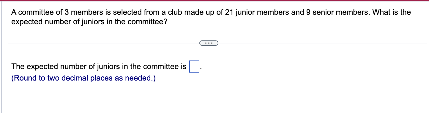 Solved A committee of 3 members is selected from a club made | Chegg.com
