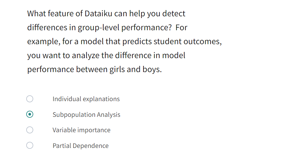 Solved What feature of Dataiku can help you detect | Chegg.com