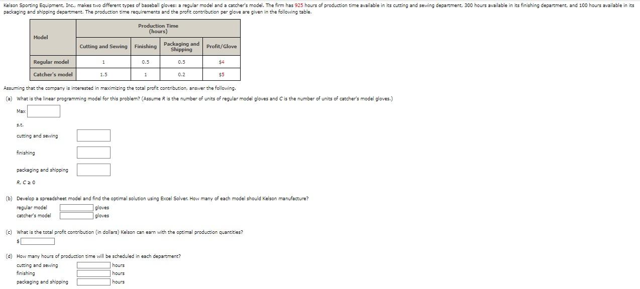 Solved (b) Develop a spreadsheet model and find the optimal | Chegg.com