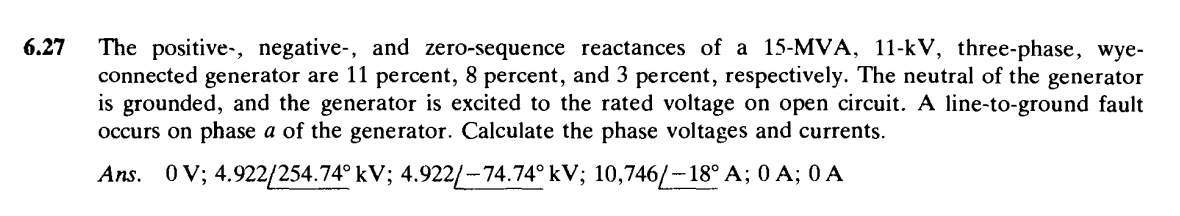 Solved 6.27 The positive-, negative-, and zero-sequence | Chegg.com