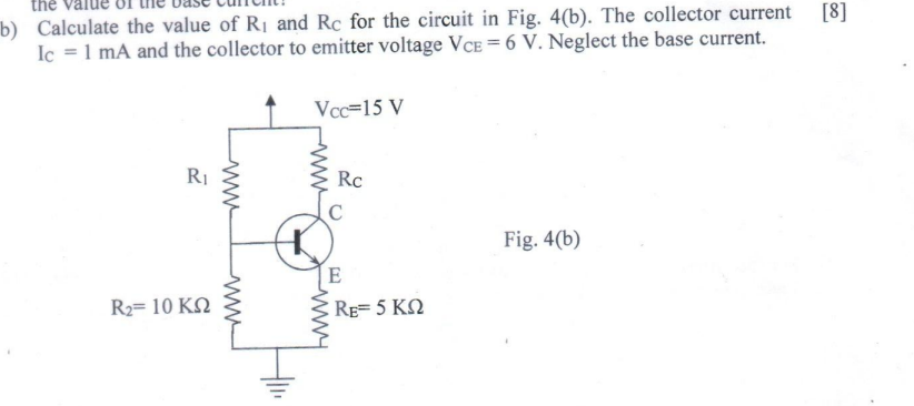 Solved Calculate the value of R1 and RC for the circuit in | Chegg.com