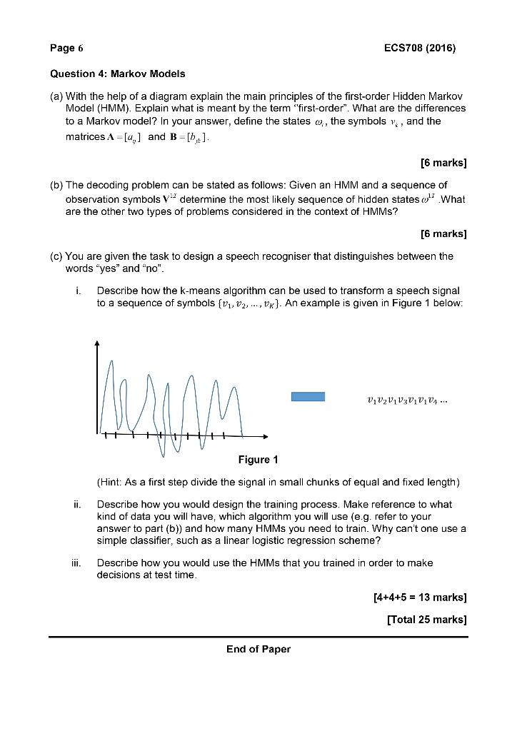 Solved ECS708 (2016) Page 5 (d) In several cases the | Chegg.com