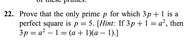 Solved 22. Prove that the only prime p for which 3p+1 is a | Chegg.com