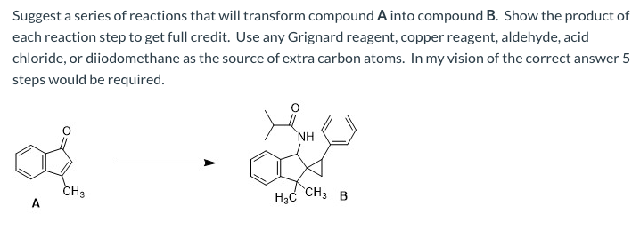 Solved Suggest a series of reactions that will transform | Chegg.com