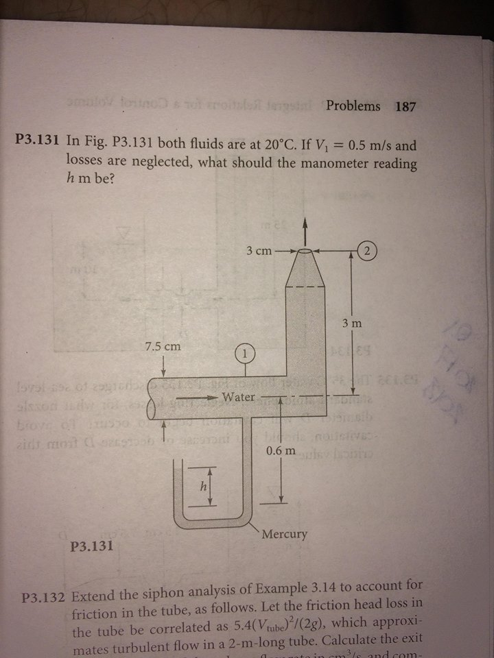 Solved Problems 187 P3.131 In Fig. P3.131 both fluids are at | Chegg.com