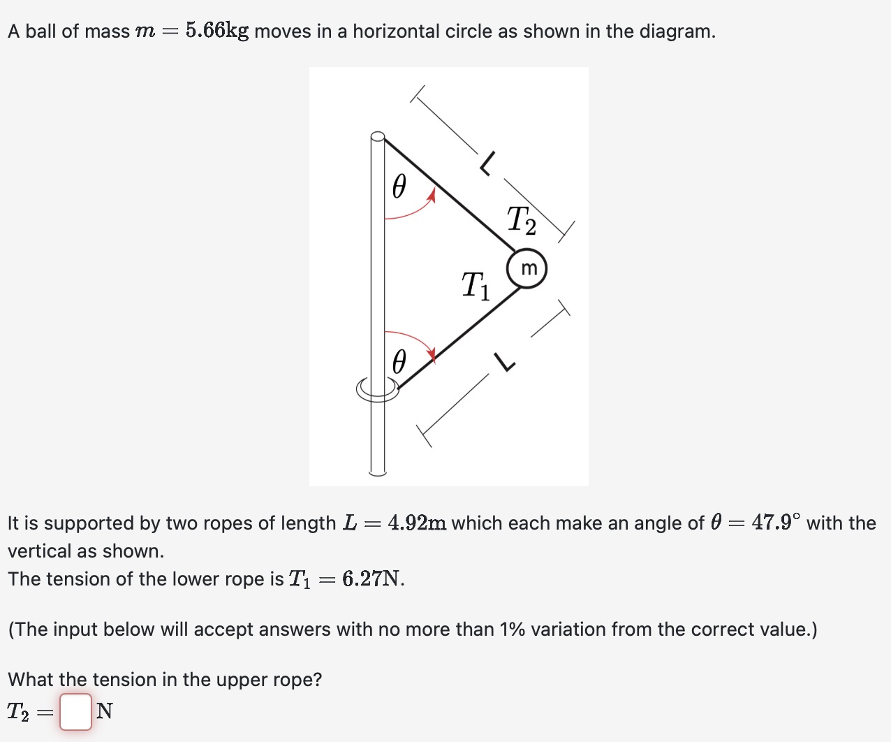 Solved A ball of ﻿mass m=5.66kg ﻿moves in ﻿a horizontal | Chegg.com