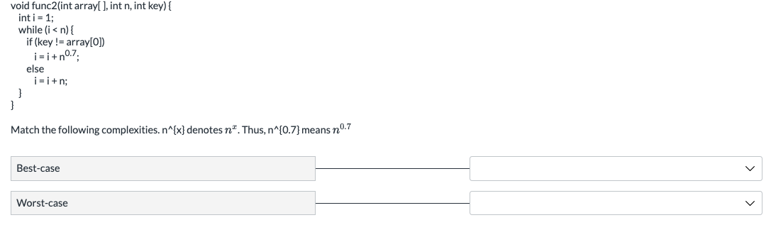 Solved Options: O(key), O(n^{0.7}), O(n), O(1), O(log n), | Chegg.com