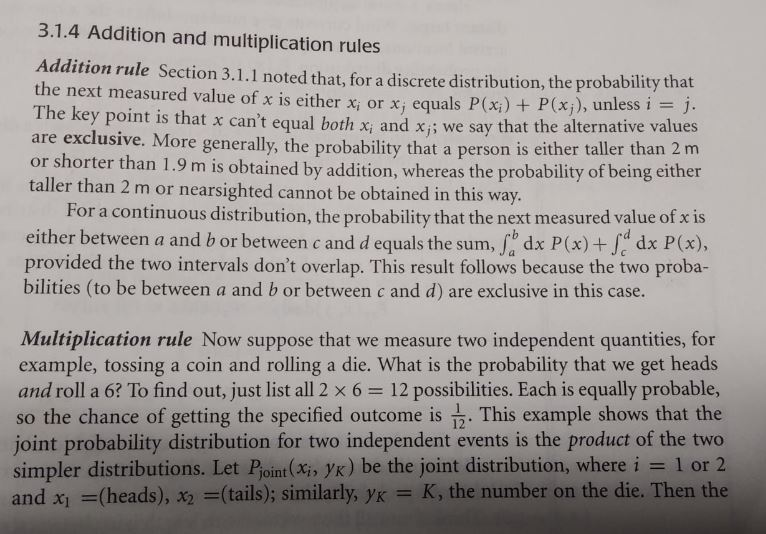 Solved 3.1.4 Addition and multiplication rules Addition rule | Chegg.com