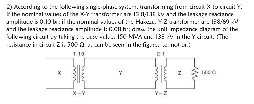 Solved According to the following single-phase system, | Chegg.com