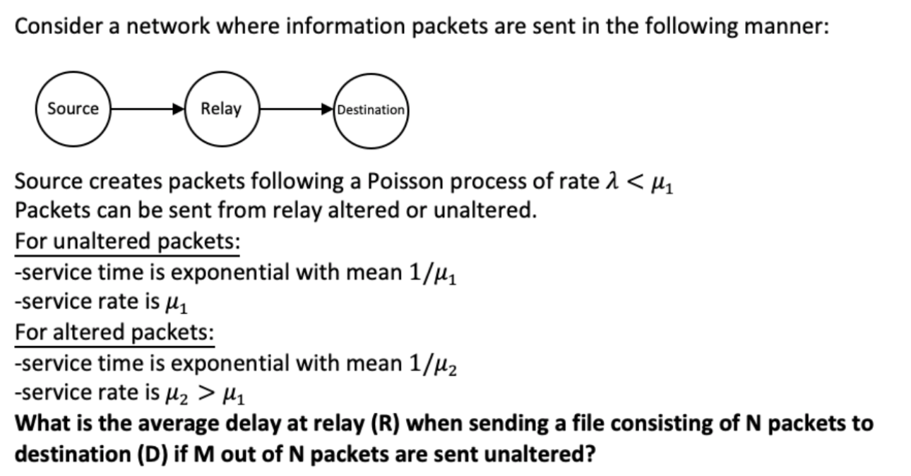 Consider a network where information packets are sent | Chegg.com