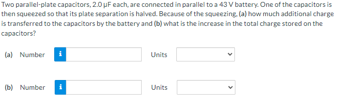 Solved Two parallel-plate capacitors, 2.0μF ﻿each, are | Chegg.com