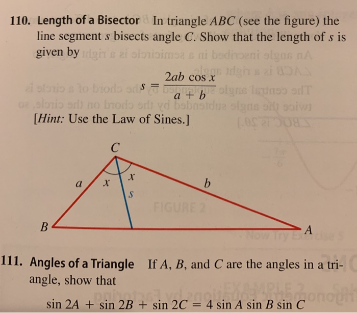Solved 111. If the A, B, and C are the angles in a triangle | Chegg.com