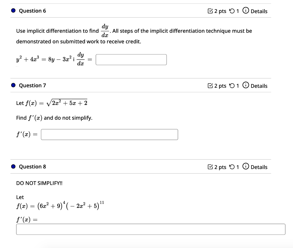 Solved Use implicit differentiation to find dxdy. All steps | Chegg.com