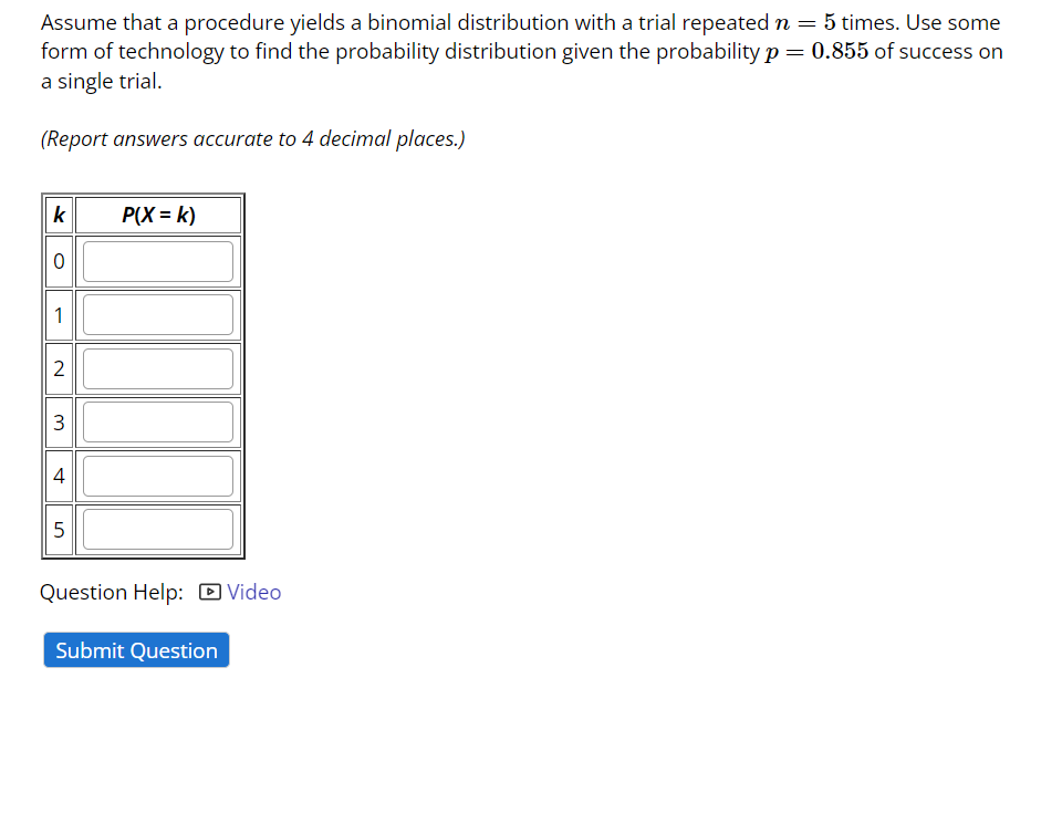 Solved Assume that a procedure yields a binomial | Chegg.com