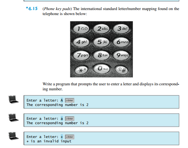 Solved *4.15 (Phone key pads) The international standard | Chegg.com