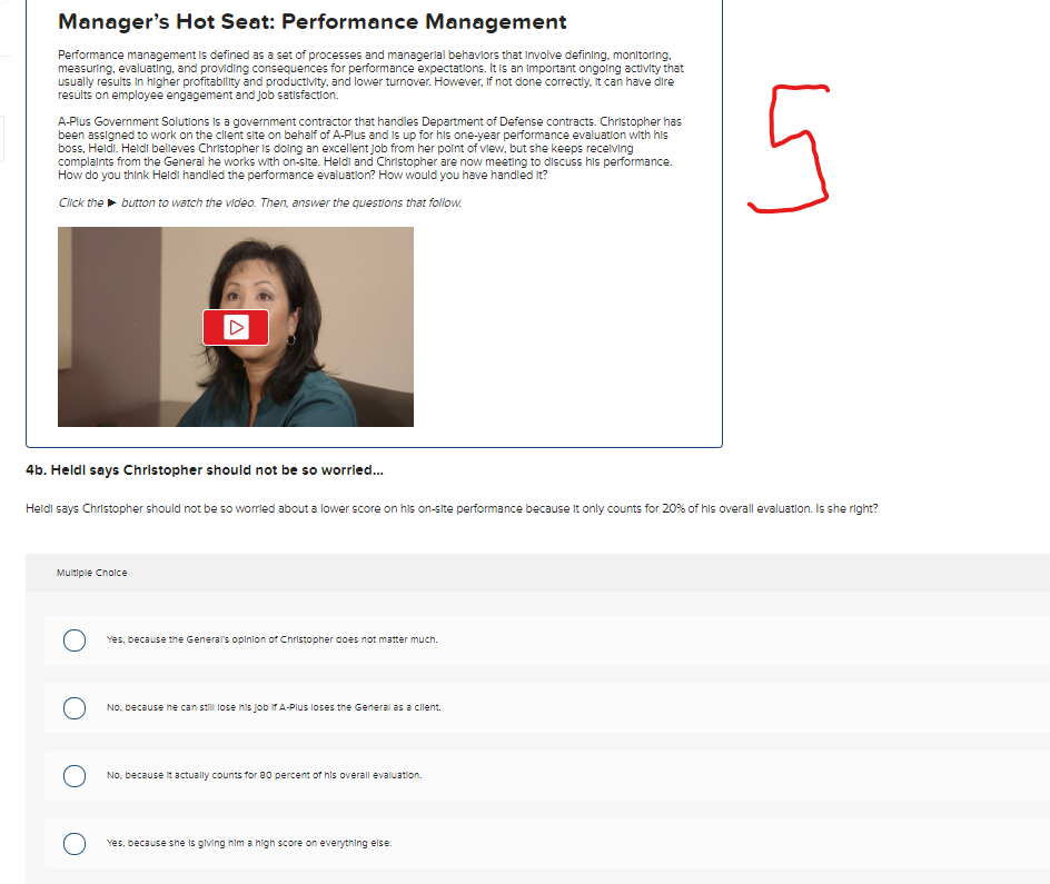 Solved Manager's Hot Seat: Performance Management | Chegg.com