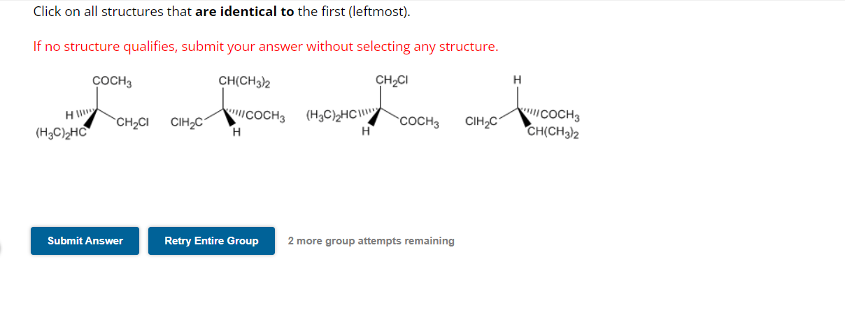 Solved Click on all structures that are identical to the | Chegg.com