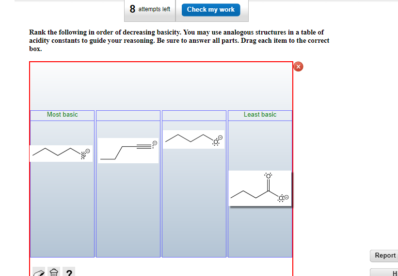Solved Check my work Rank the following in order of | Chegg.com