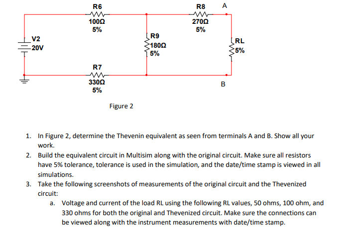 Solved In Figure 2, determine the Thevenin equivalent as | Chegg.com
