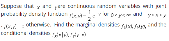 Solved Suppose that x and yare continuous random variables | Chegg.com