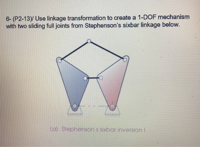 Solved 6- (P2-13) Use linkage transformation to create a | Chegg.com