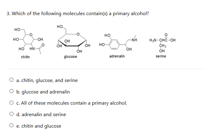 Solved 28. Which choice best describes the functional groups | Chegg.com