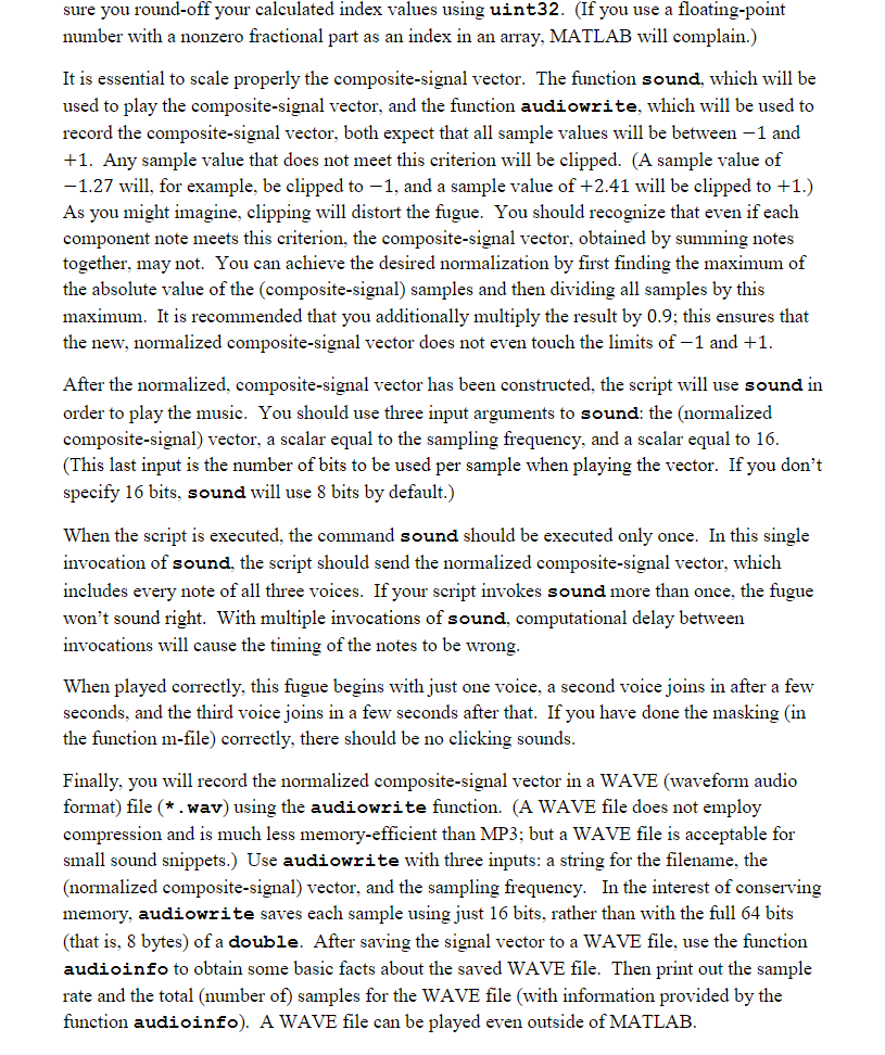 The file fugue. mat will be made available to you. It | Chegg.com