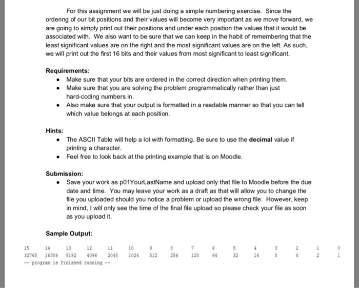 Solved For this assignment we will be just doing a simple | Chegg.com