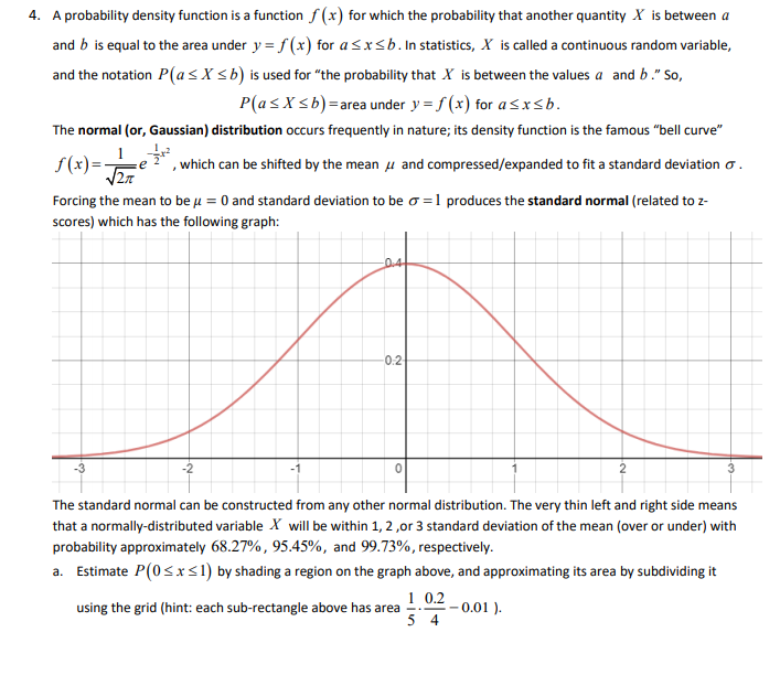 4. A probability density function is a function S (x) | Chegg.com