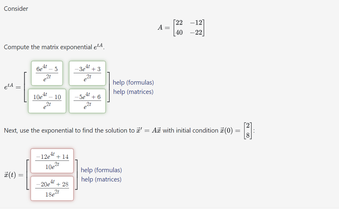 Solved Consider A=[2240−12−22] Compute the matrix | Chegg.com