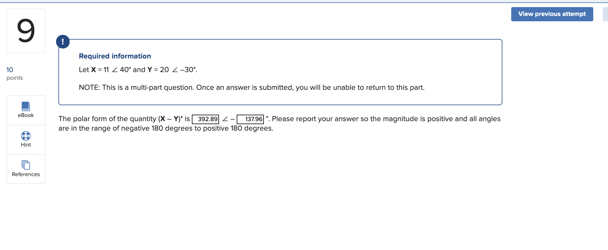 Solved View previous attempt 9 ! Required information Let X | Chegg.com