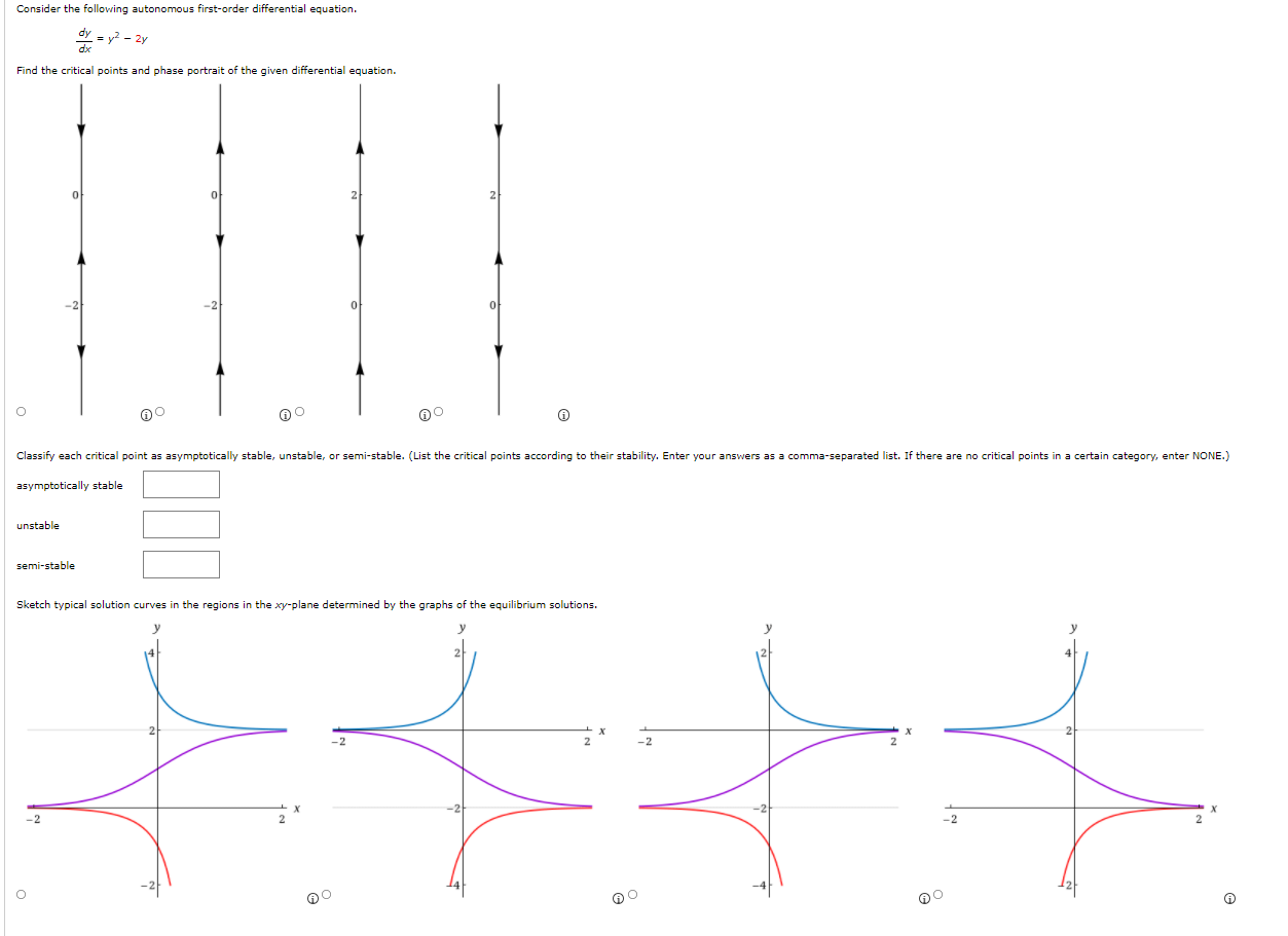 Solved Consider the following autonomous first-order | Chegg.com