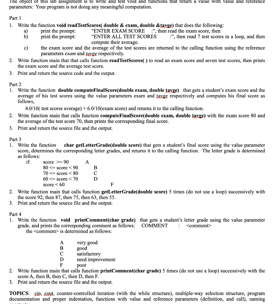 Solved The object of this lab assignment is to write and | Chegg.com