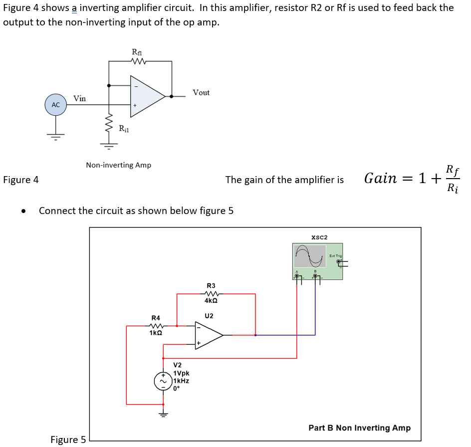Solved Figure 4 shows a inverting amplifier circuit. In this | Chegg.com