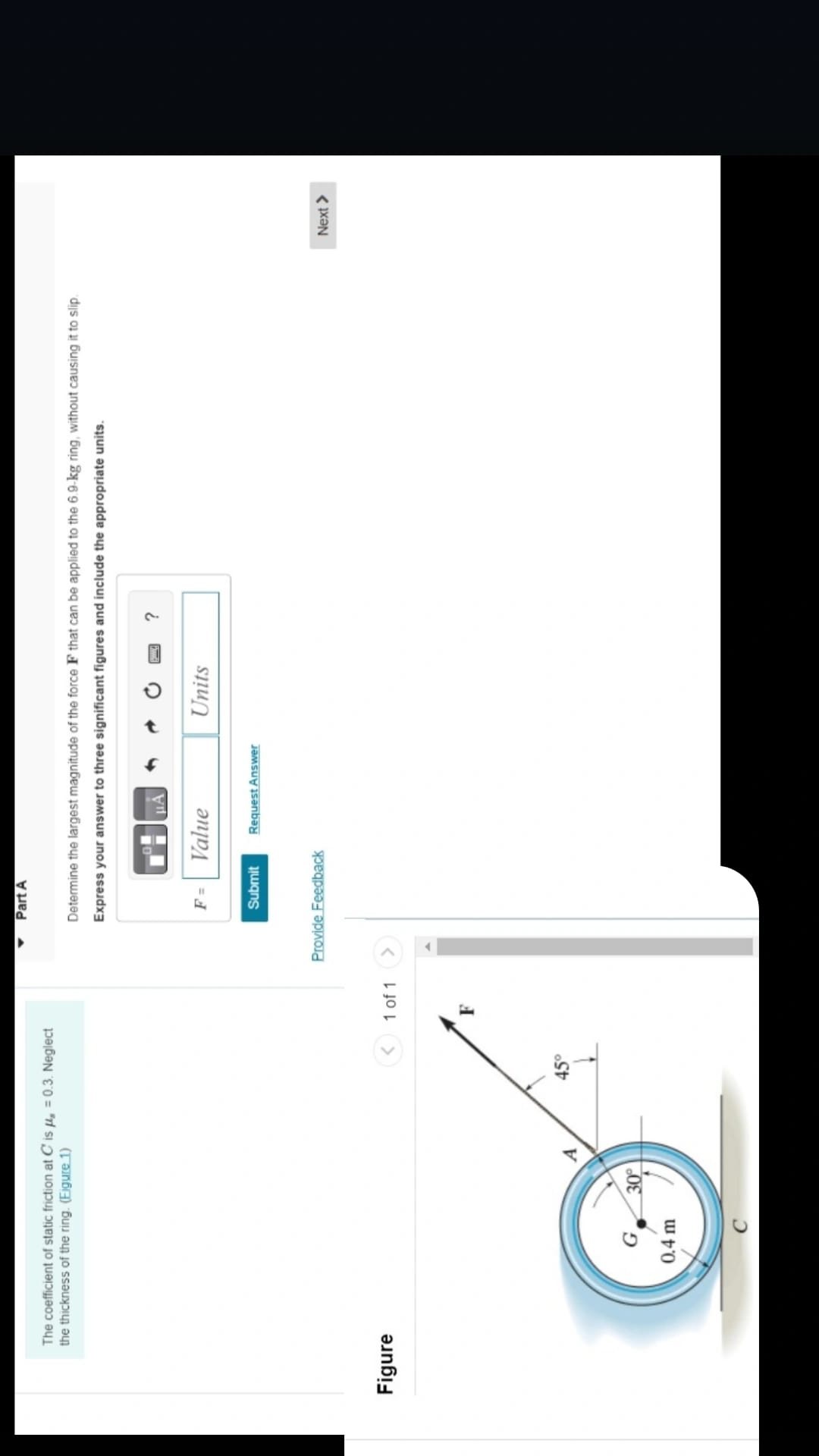 Solved The coefficient of static friction at C ﻿is μs=0.3. | Chegg.com