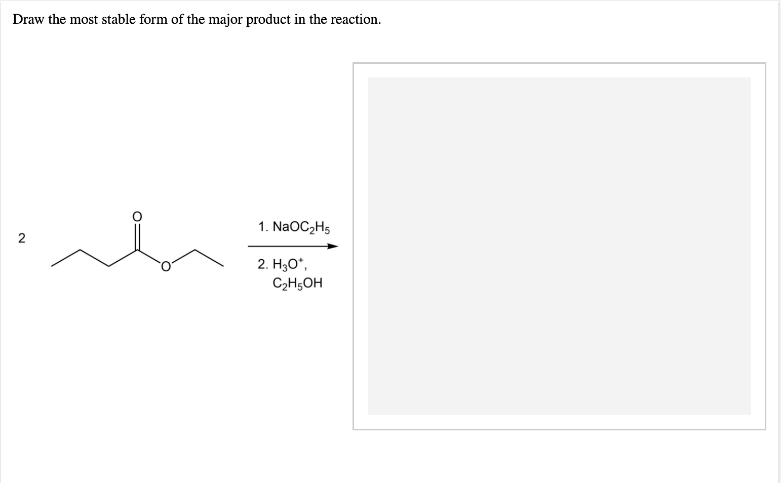 Solved Draw the most stable form of the major product in the | Chegg.com