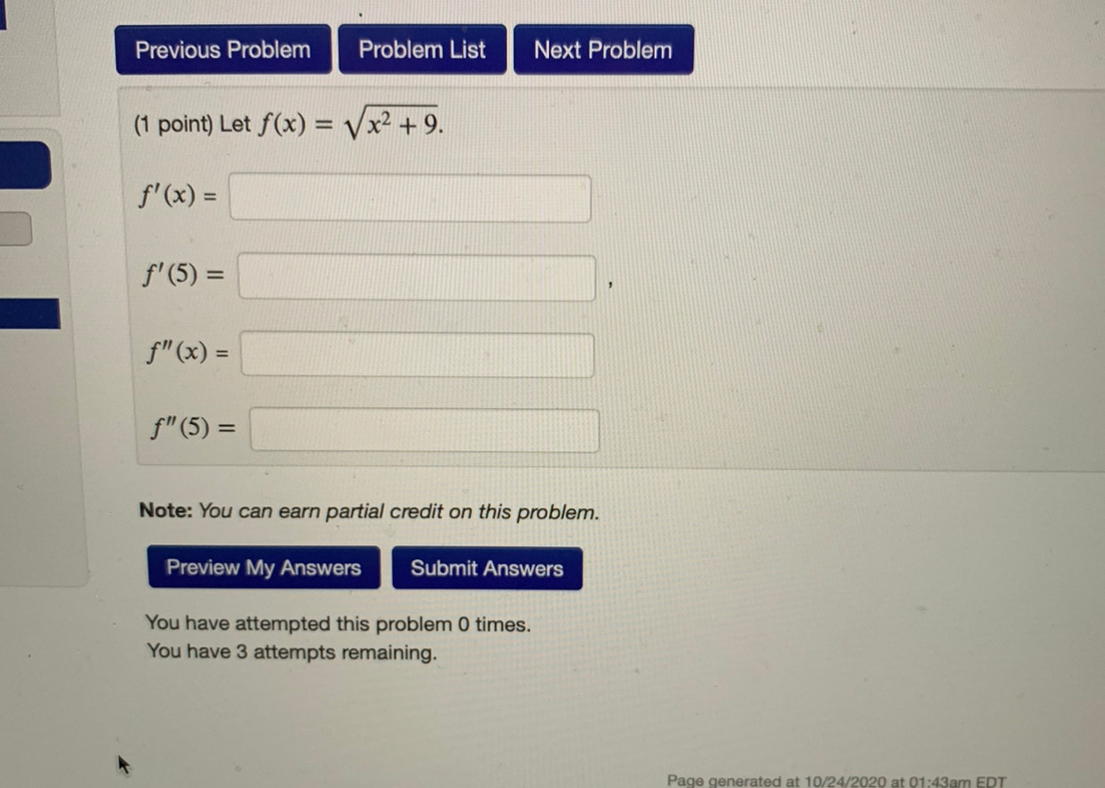 Solved Previous Problem Problem List Next Problem 1 Point 8485