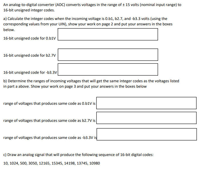 Solved An analog-to-digital converter (ADC) converts | Chegg.com