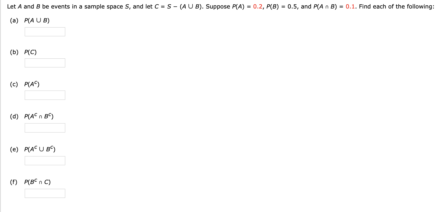 Solved Let A and B be events in a sample space S, and let C | Chegg.com