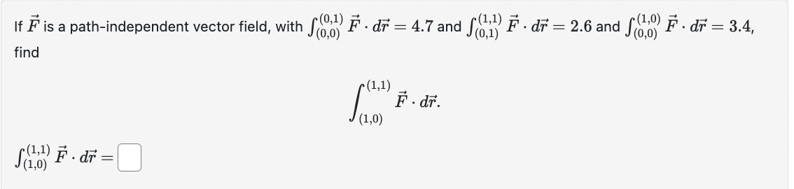 Solved If F is a path-independent vector field, with | Chegg.com
