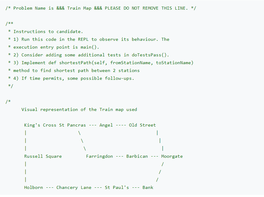 Solved /* Problem Name is &&& Train Map &&& PLEASE DO NOT | Chegg.com