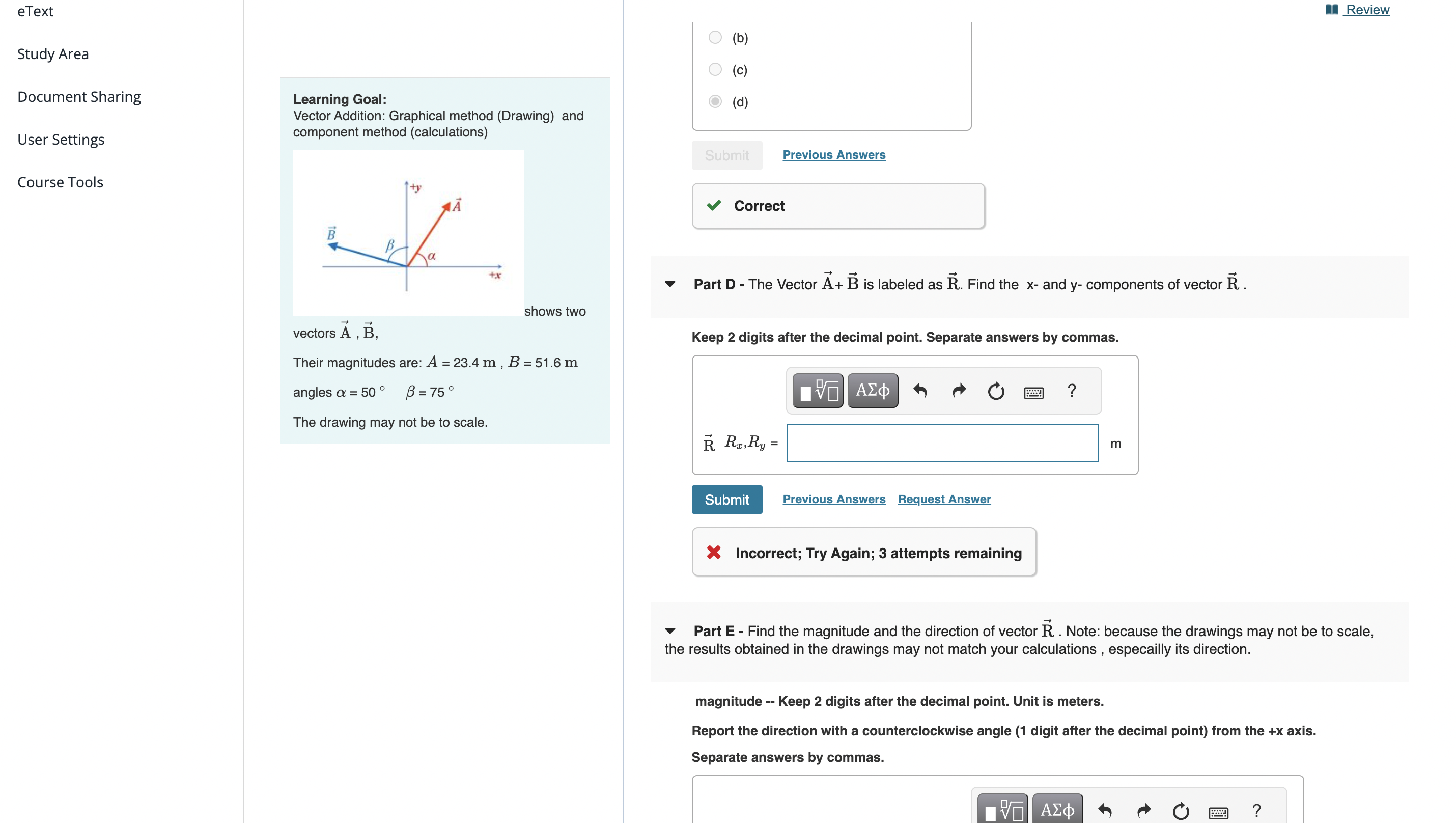 Need help with finding the direction, please explain | Chegg.com
